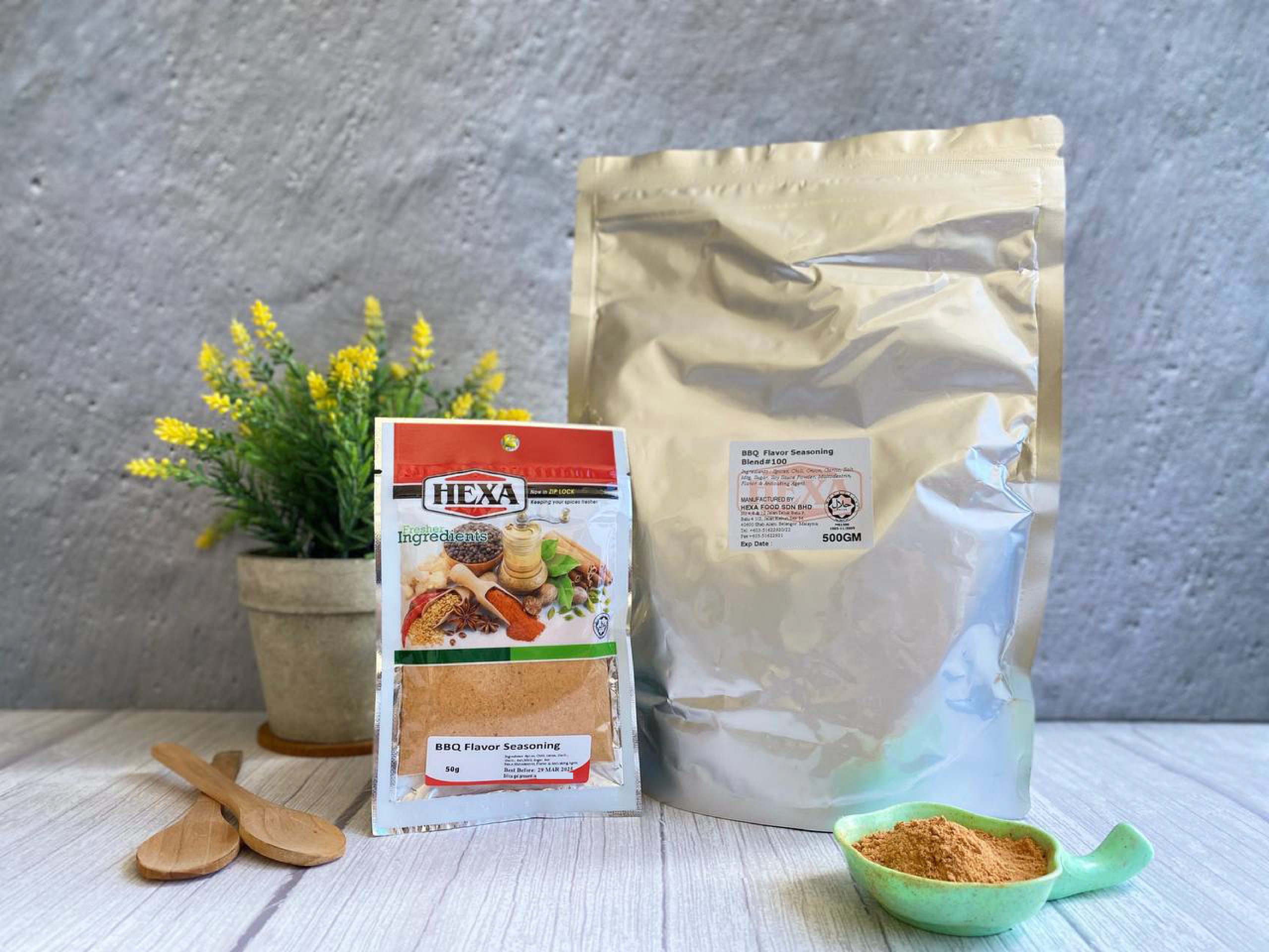 Hexa Halal BBQ Flavor Seasoning #100 500G - HexaFood