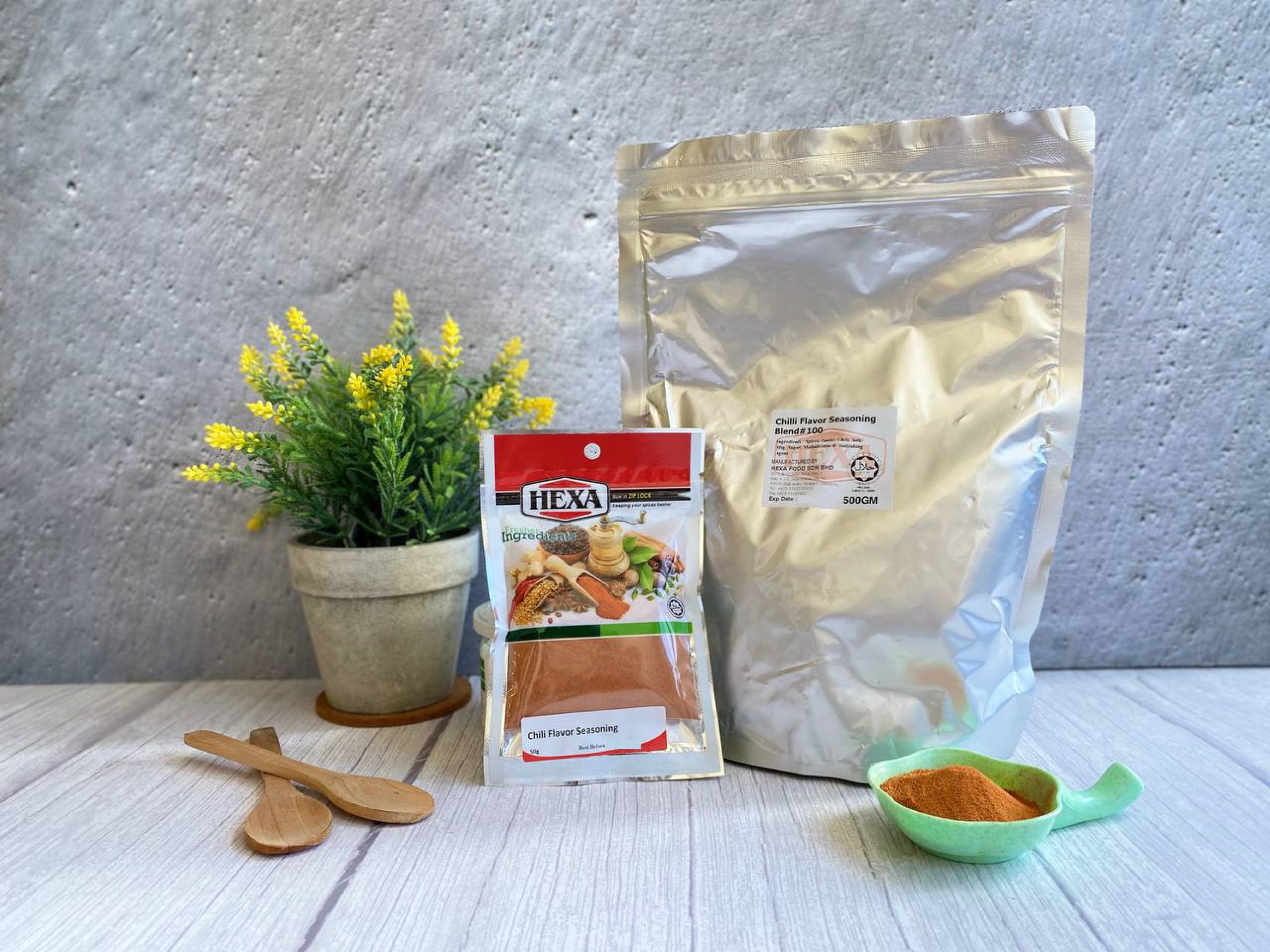 Hexa Halal Chili Flavor Seasoning #100 500G - HexaFood