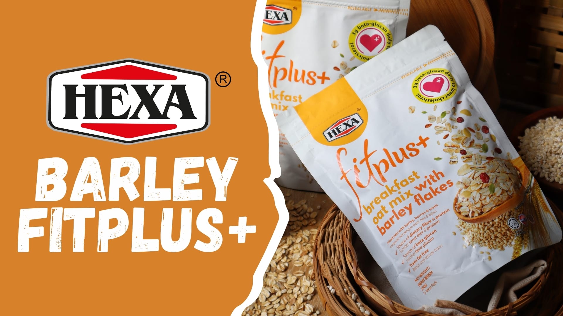 HEXA Fit Plus Breakfast Oat Mix with Barley Flakes - HexaFood